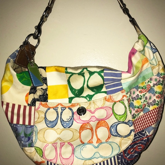 Coach | Bags | Coach Colorful Signature Monogram Shoulder Bag | Poshmark